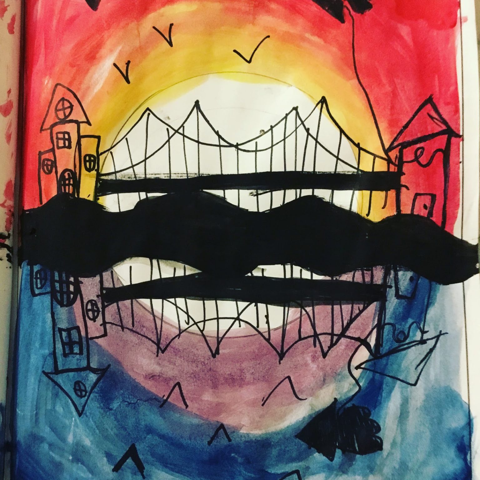 Sunset Painting - How To Paint Beautiful Sunset Easy