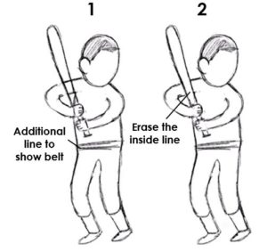 How To Draw A Baseball Player Pitching and Hitting