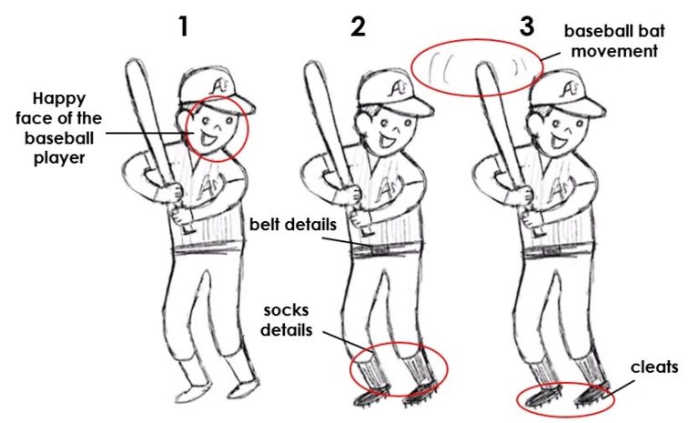 How To Draw A Baseball Player Pitching and Hitting