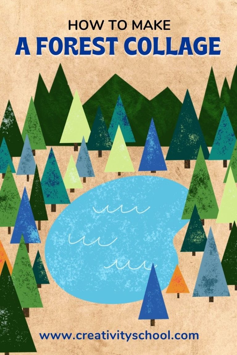 How To Make Forest Paper Collage - Easy Step by Step Tutorial